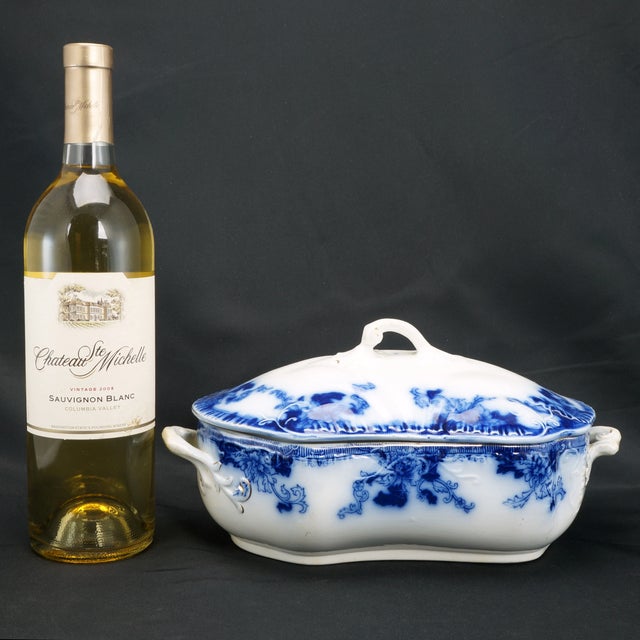 Flow Blue Semi Porcelain Covered Serving Dish Tureen – Thomas Hughes ...