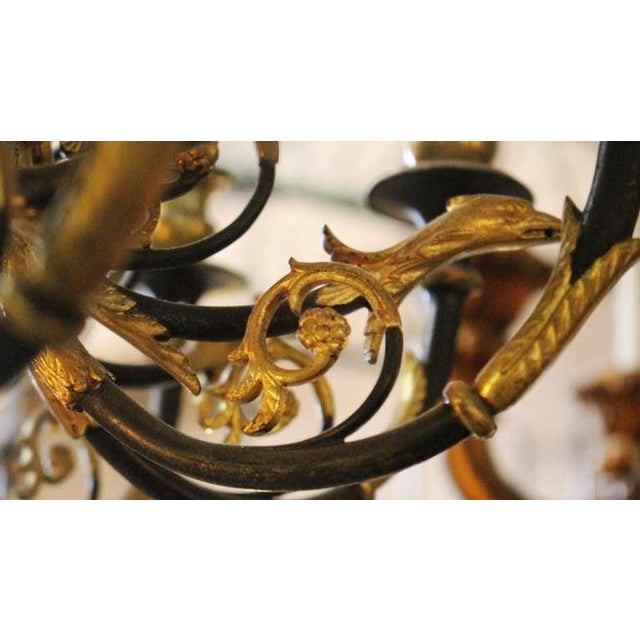 French First Empire Style Bronze Chandelier | Chairish