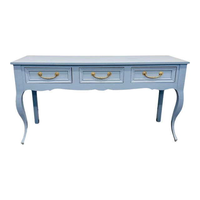 1950s Blue Console Table | Chairish