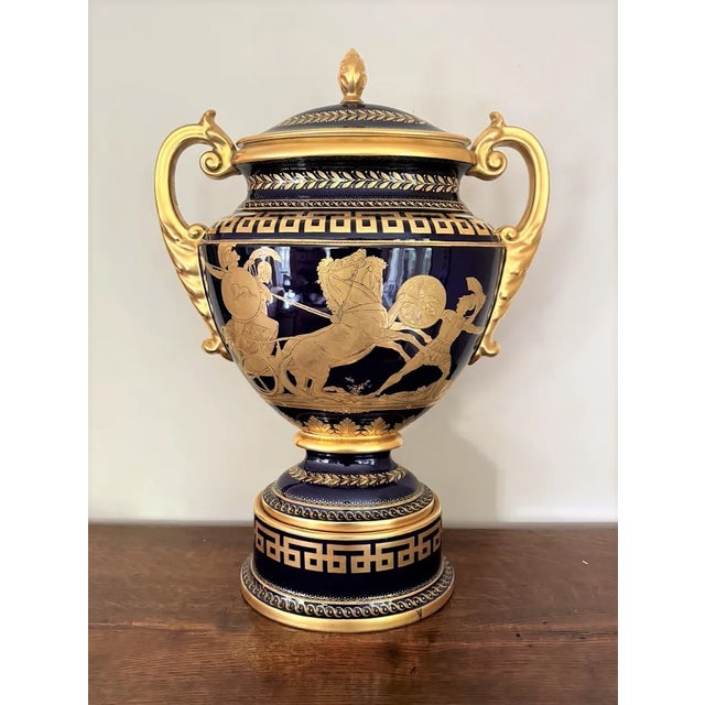 Antique Hutschenreuther Bavaraia Neoclassical Covered Bell Krater Urn ...