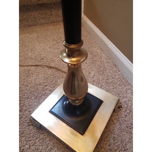 Late 20th Century Frederick Cooper Brass & Black Regency Floor Lamp ...