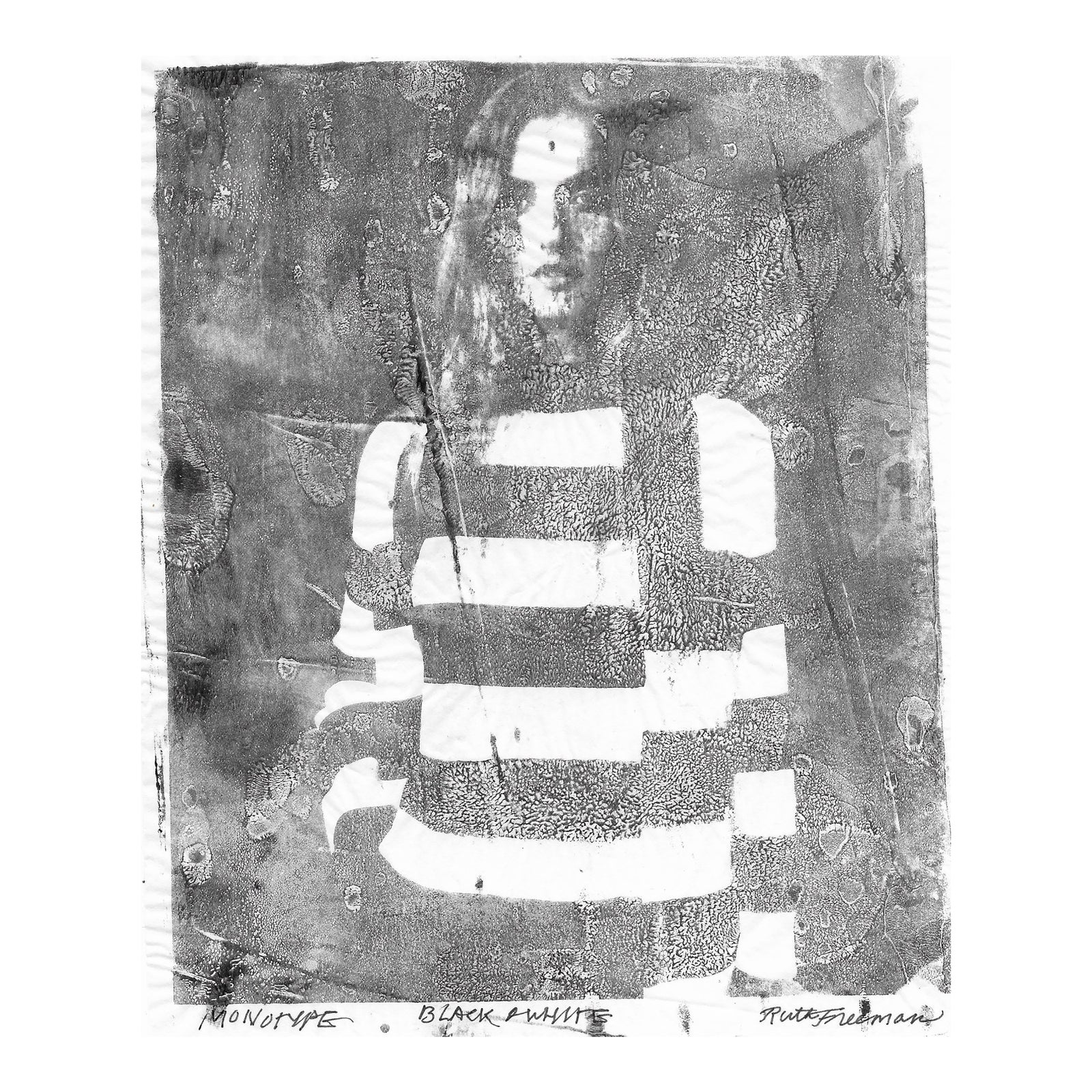 1980s Ruth Freeman Photo Transfer Monotype | Chairish