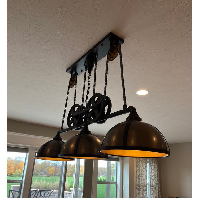 Elk Home Torque 3-Light Adjustable Linear Chandelier, 2020s | Chairish