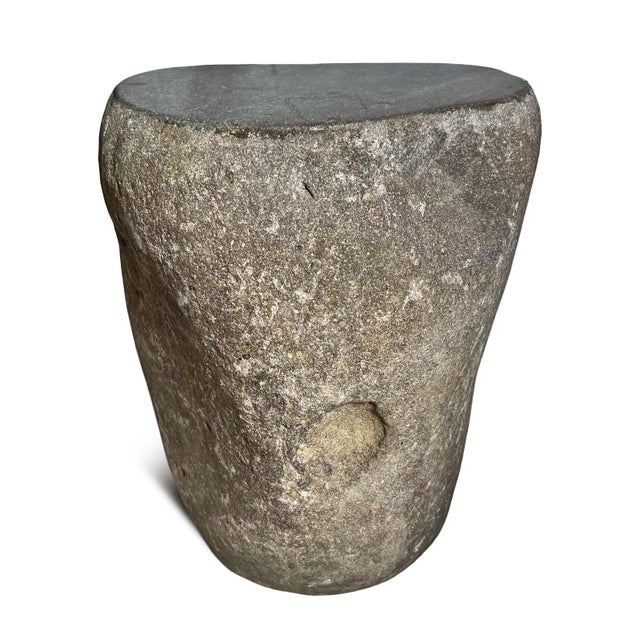 Stone Boulder Stool / Side Table | Chairish