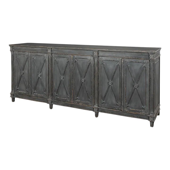 Rustic Style Gray Credenza | Chairish