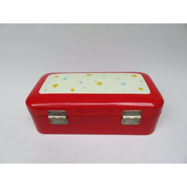 Enamelled Red Bread Box, 1940s | Chairish