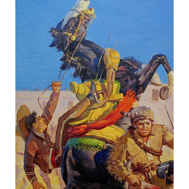 Robert Farrington Elwell -Davy Crocket Fighting the Mexican Army at the ...