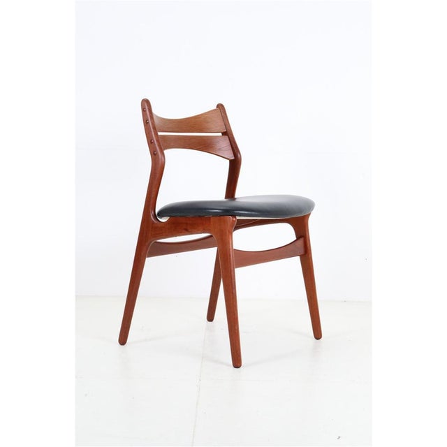 Danish 310 Teak Chair with Black Leather by Erik Buck for Aco Møbler ...