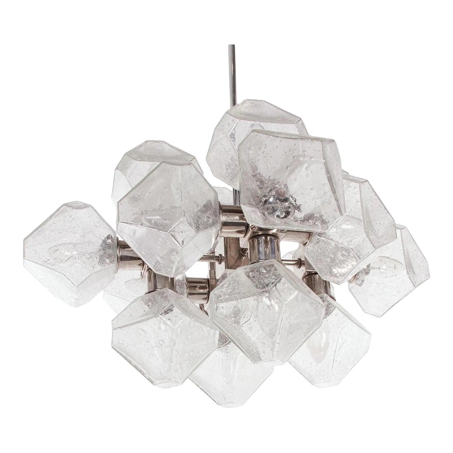 Space Age Sputnik Atomium Glass Chandelier by Cosack, Germany, 1970s ...