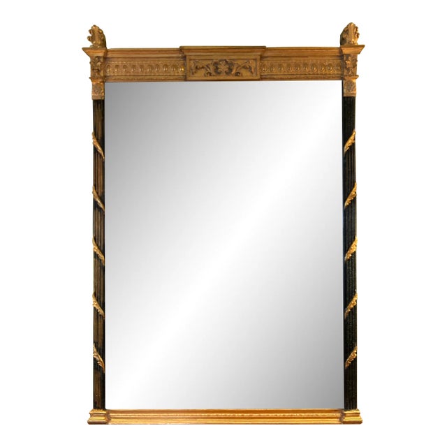 Vintage Regency/Neoclassical Gilt Wood and Faux Marble Beveled Wall ...