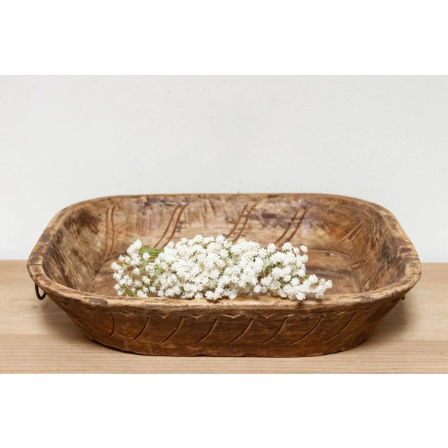 Distressed Dough Bowl-Tura | Chairish
