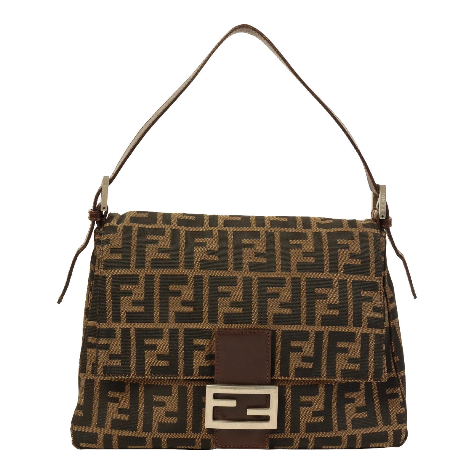 Fendi Ff Pattern Mamma Baguette Brown | Chairish