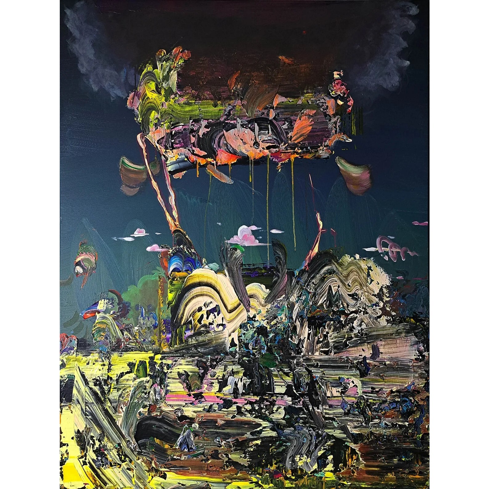 Franciszek Ledochowski, Osiris Above the Angel Gabriel, Acrylic on ...