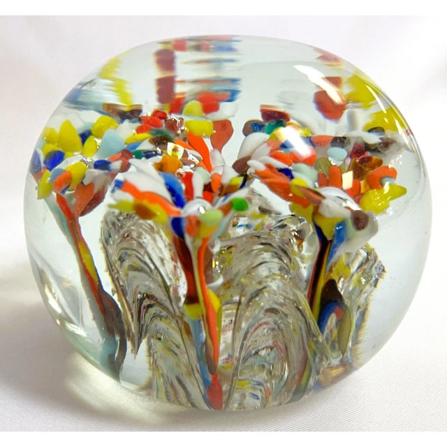 Mid Century Moder Art Glass Paperweight | Chairish
