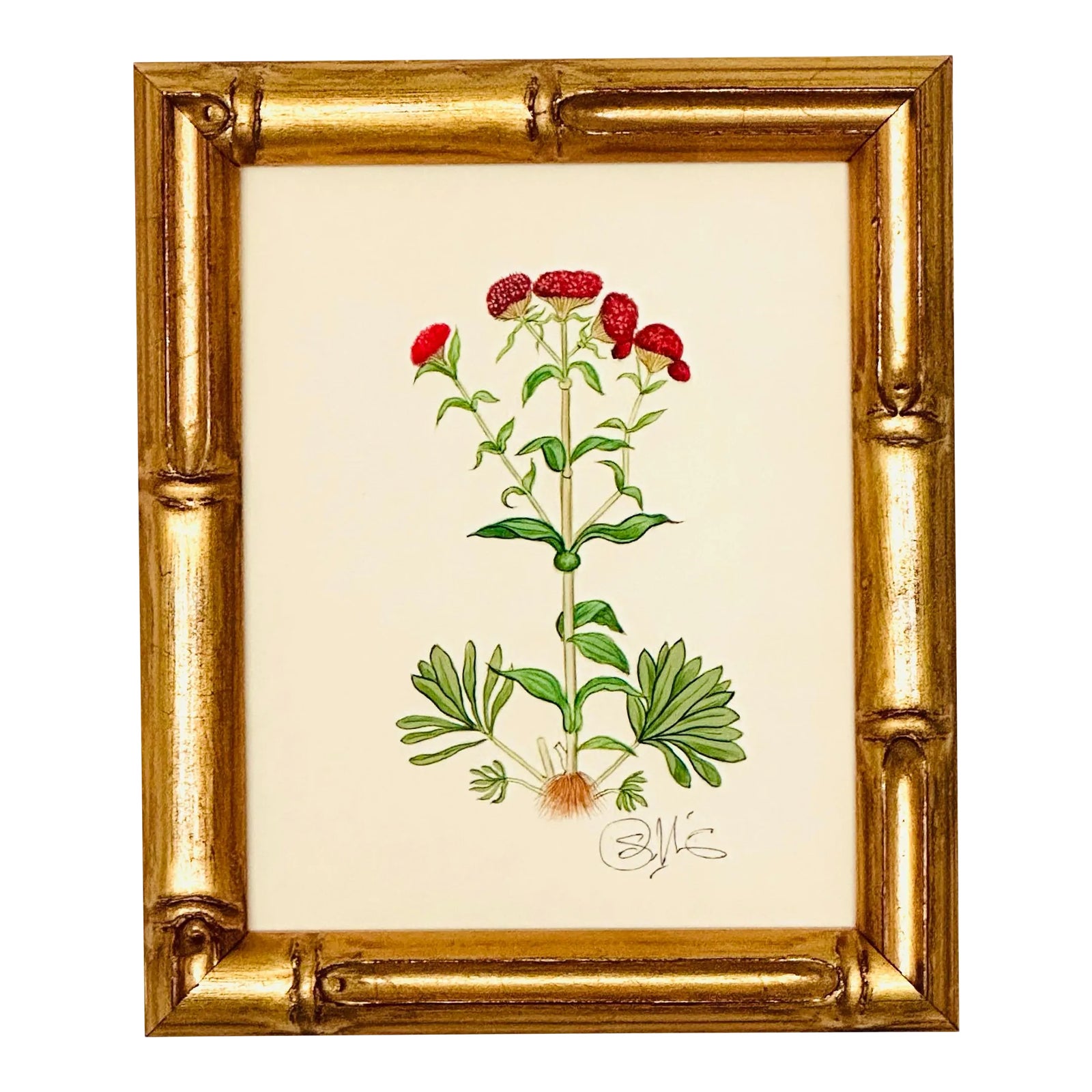 Original Hand-Painted Botanical Painting | Chairish