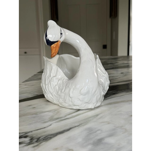 Vintage Ceramic - Swan Made in Italy | Chairish