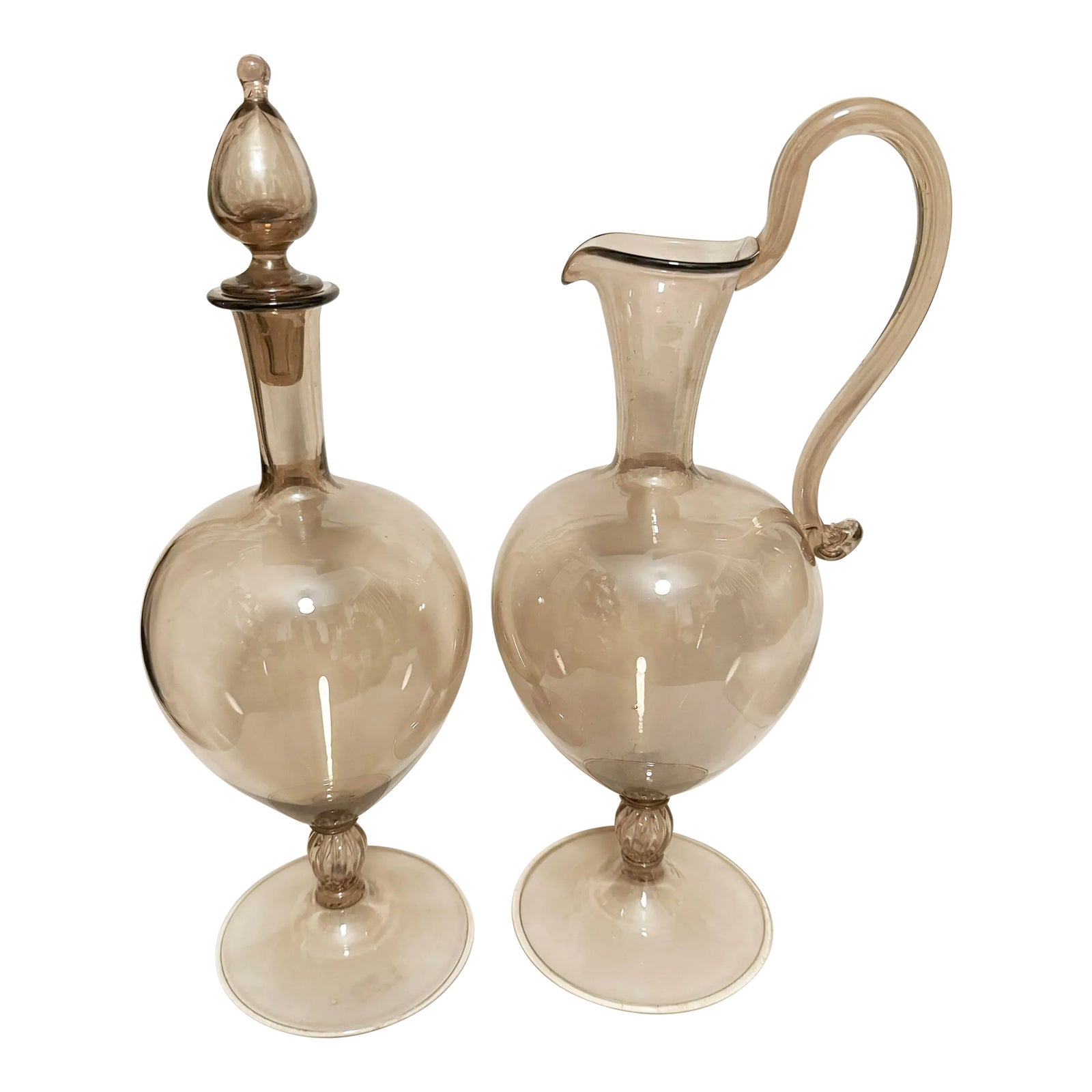 1920s Murano Style Glass Pitcher & Decanter Styled After Vittorio ...