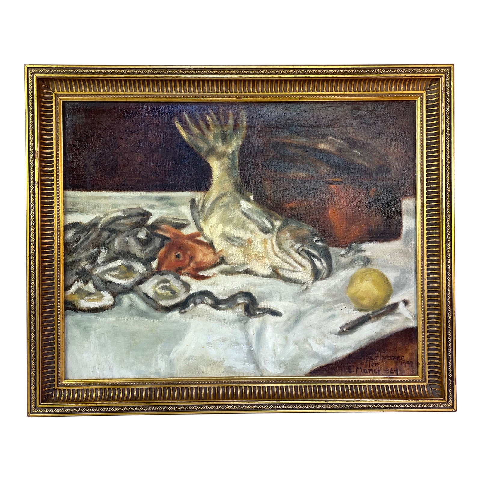 Karen Chase Frazee After Édouard Manet's Painting Titled Fish Still ...