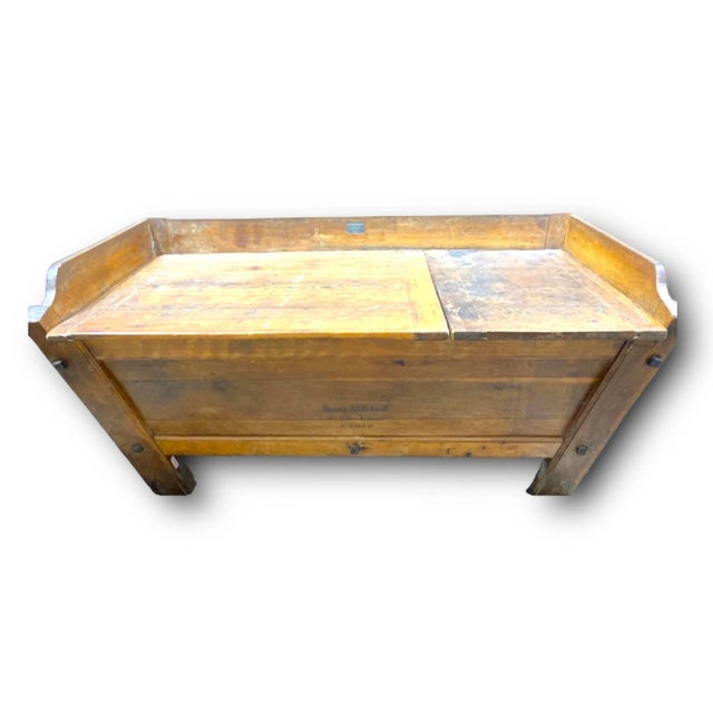 Giant Early 20th Century French Oak Lift Top Bakers Trough | Chairish