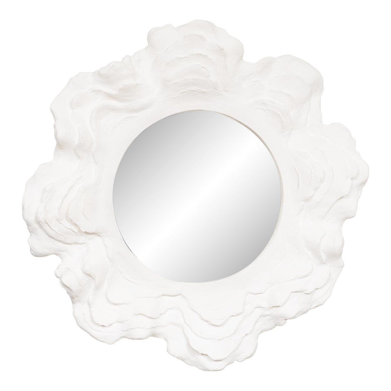 Custom Circular Plaster Mirror | Chairish