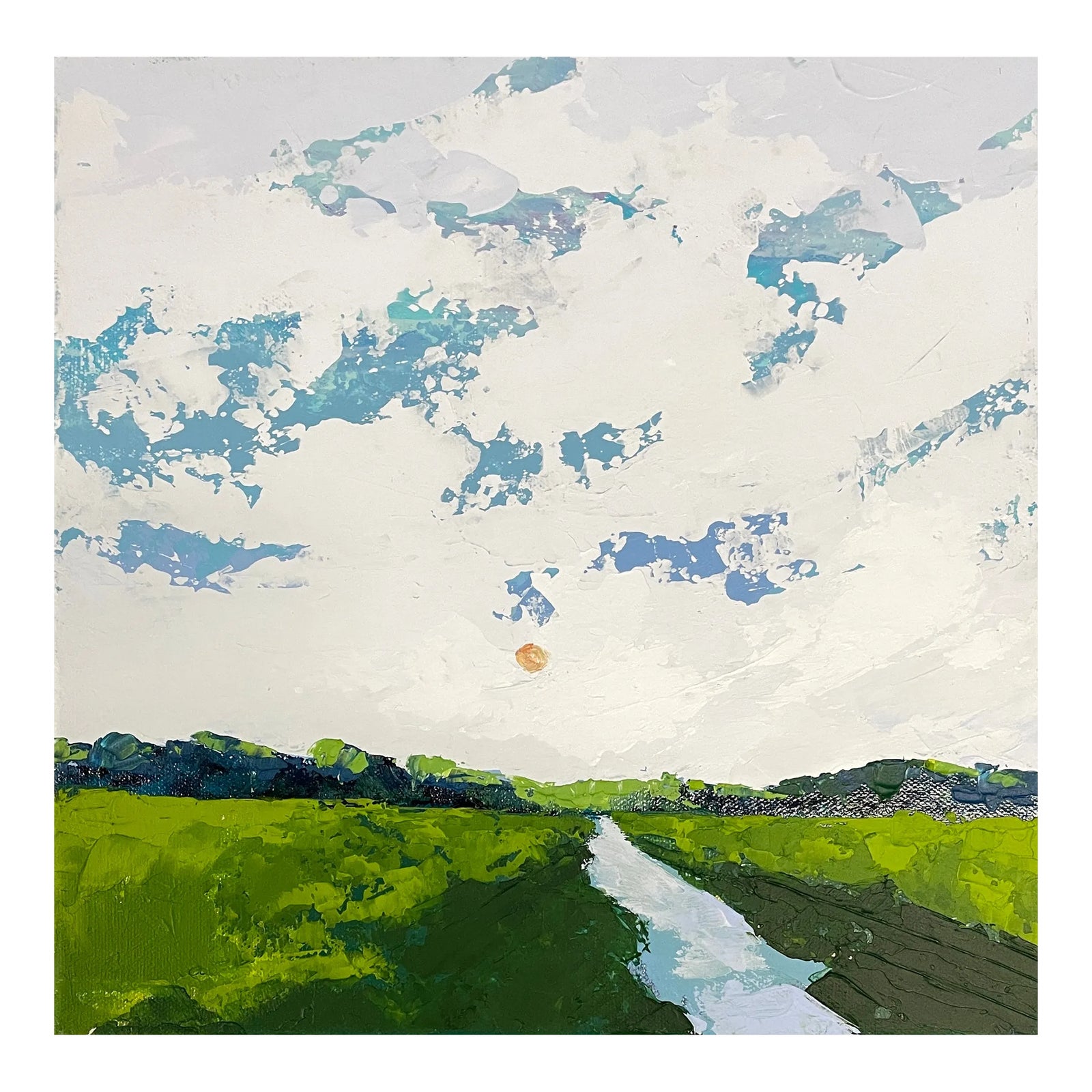 1990s Marsh Landscape Oil on Canvas | Chairish