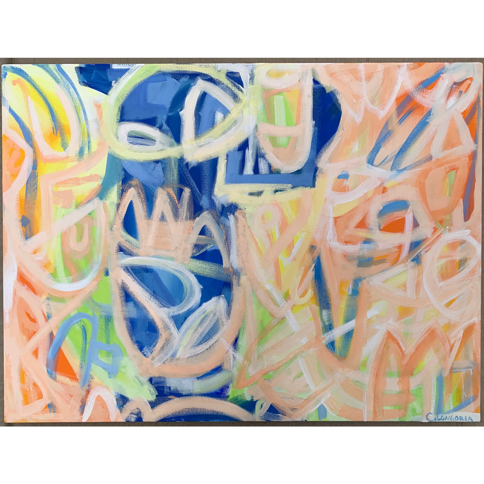 “Afternoon Lemonade” Abstract Painting by Christina Longoria | Chairish