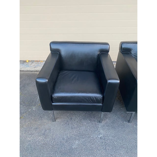 Design Within Reach Leather Theater Chairs - a Pair | Chairish