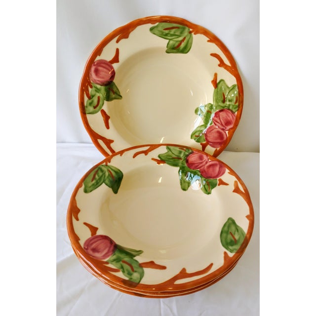 Vintage Franciscan Hand Painted Apple Pattern Dinnerware Set, Set of 32 ...