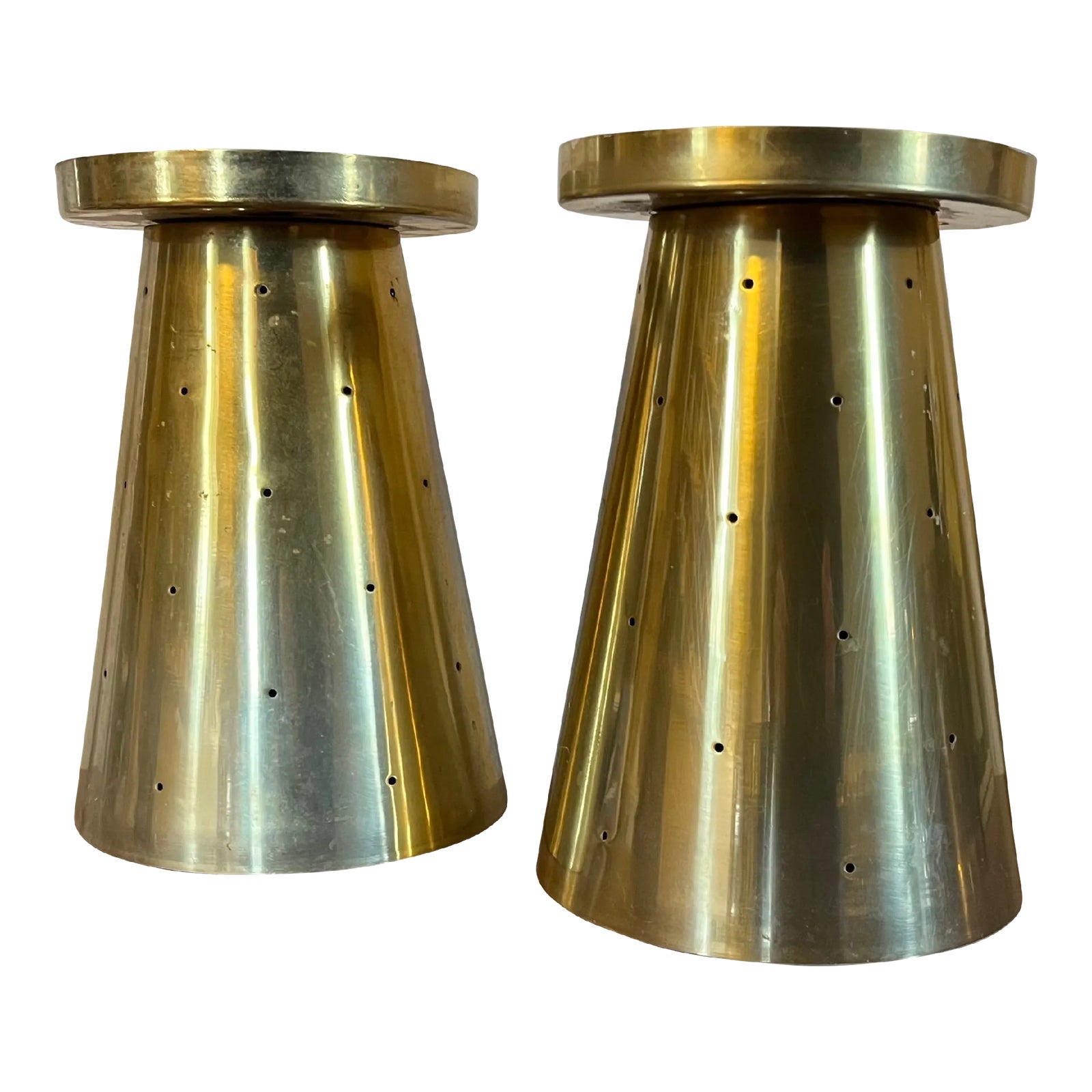 Mid-Century Modern Brass Tone Moe Light Lamp Shades for Ceiling Fixture ...