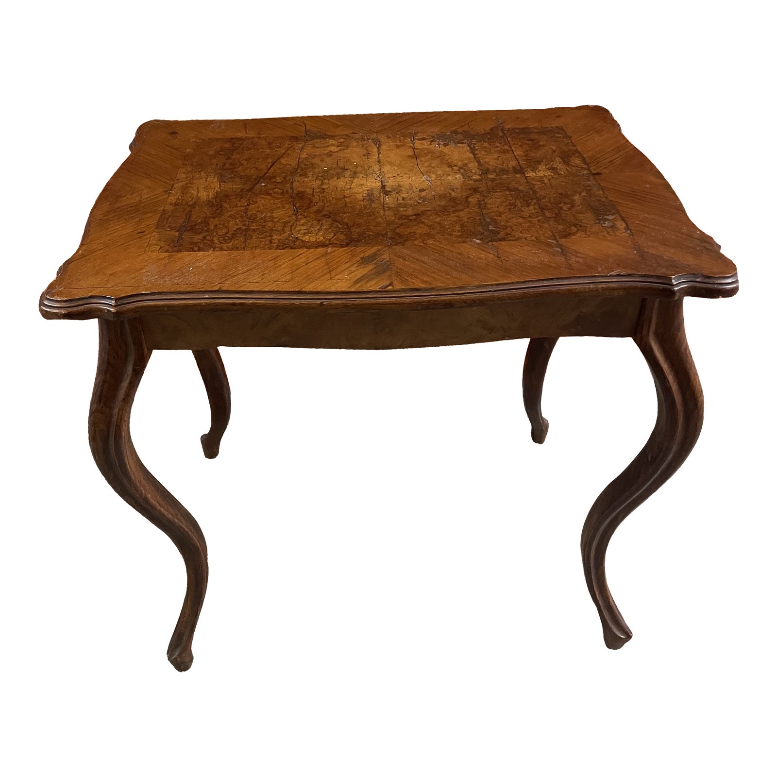 Unusual Antique Louis XV French Burl Table | Chairish