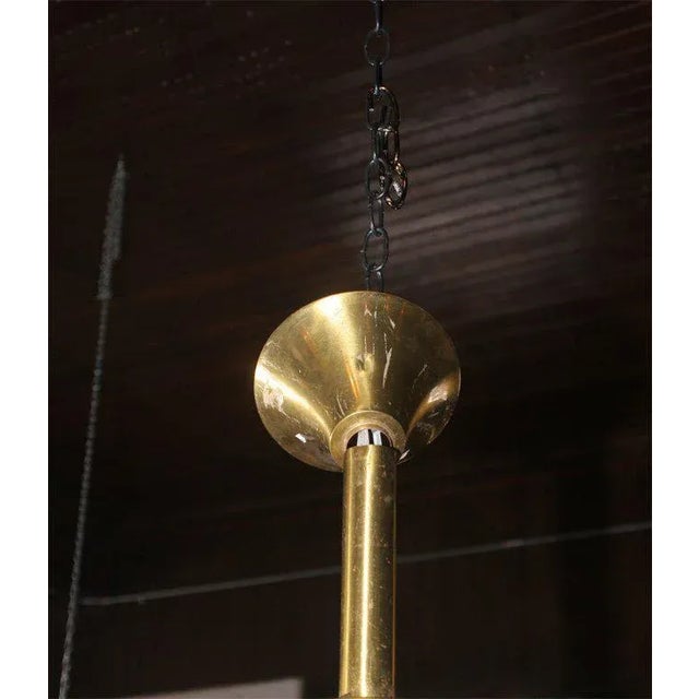 1950s Vintage Etched Glass Disk Light | Chairish