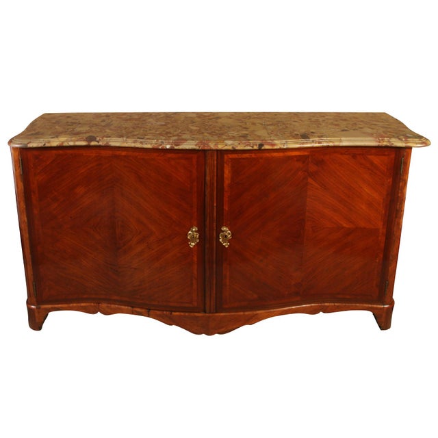 Antique French Marble Top Server | Chairish