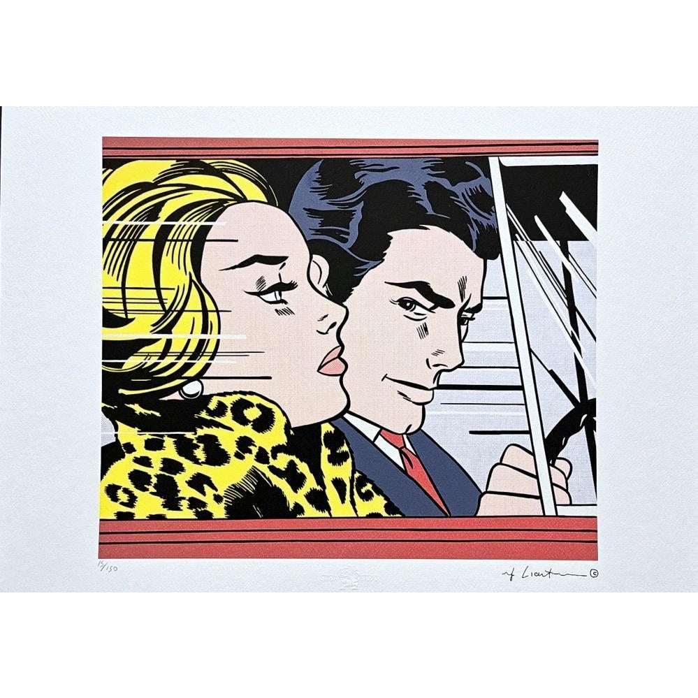 After Roy Lichtenstein, " in the Car", 1990s, Silk-Screen | Chairish