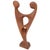 Danish Teak Sculpture Lovers Embraced Dancing Simon Randers, Denmark ...