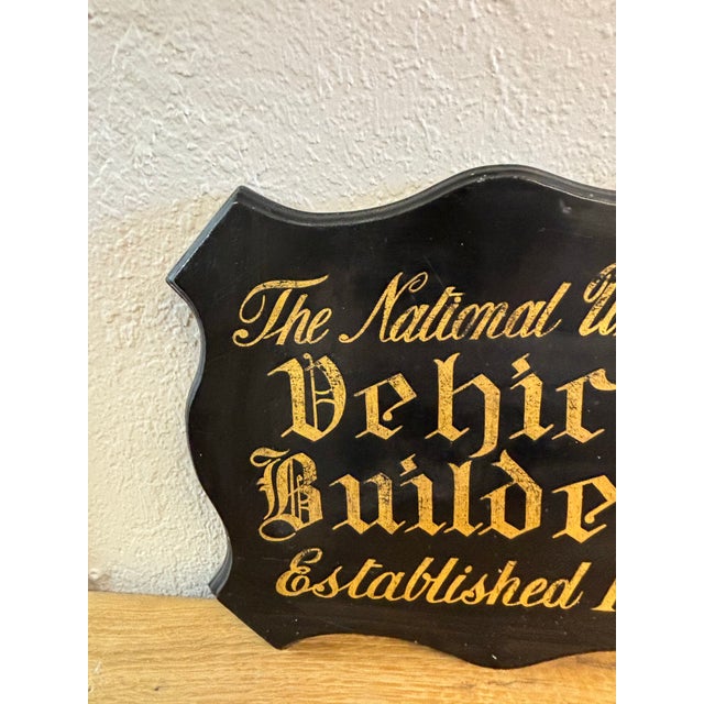 Antique Hand Painted English Vehicle Builders Sign | Chairish