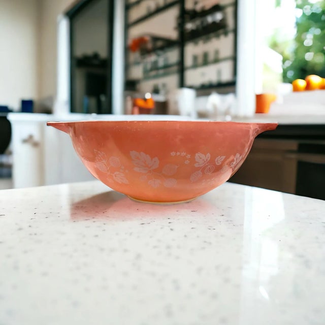Vintage Pyrex Pink Gooseberry Cinderella Mixing Bowl | Chairish