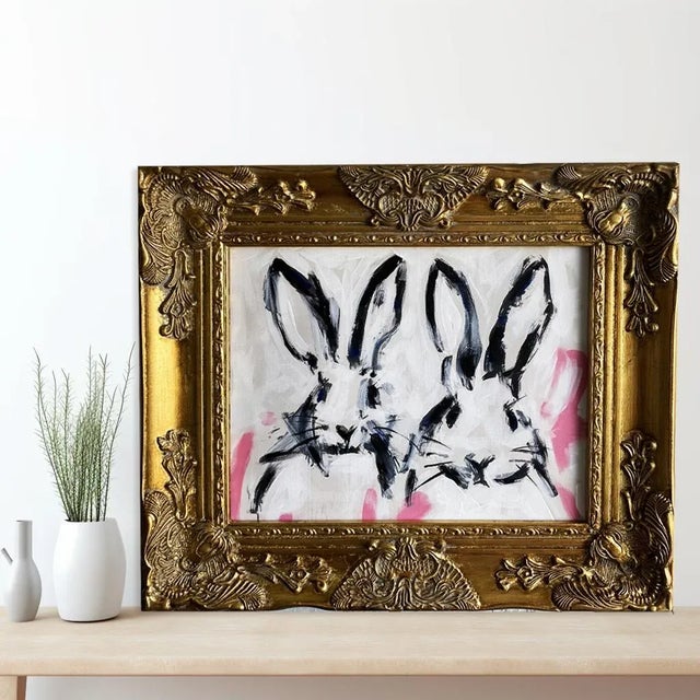Bunny Hop Original Art Comes Framed in Victorian Gold Gilded Wooden ...
