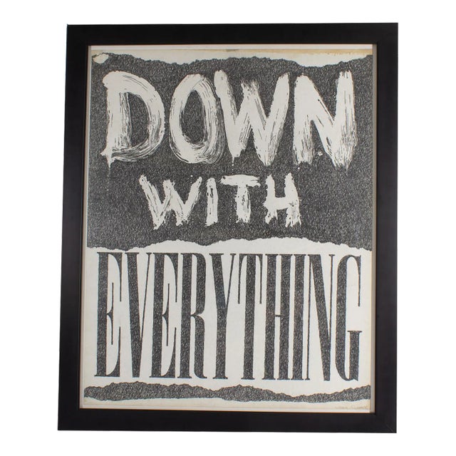 “Down With Everything” Graphite Drawing by James Spencer Russell | Chairish