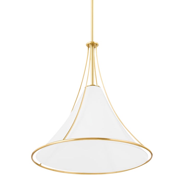 Mitzi Madelyn 1-Light Large Pendant, Aged Brass | Chairish