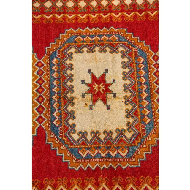 Vintage Moroccan Orange Tribal Rug | Chairish