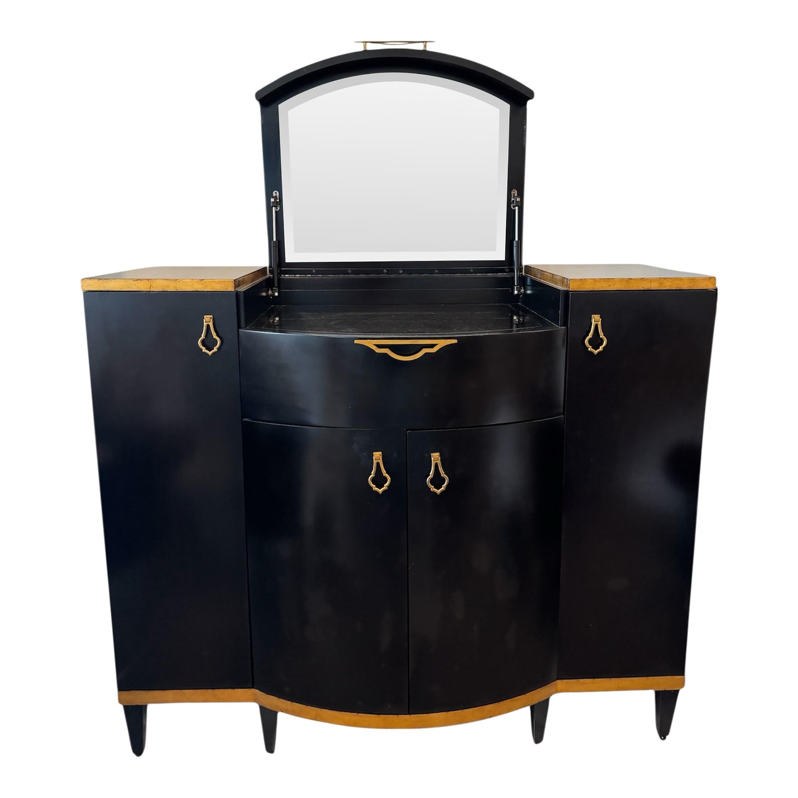 Caracole Black Bar Side Table | Chairish