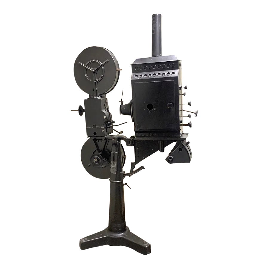 1909 35mm Floor Standing Movie Theater Hand Crank Projector | Chairish