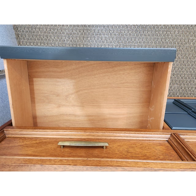 Mid 20th Century Mid-Century Modern Dixie Black and Walnut Sideboard ...