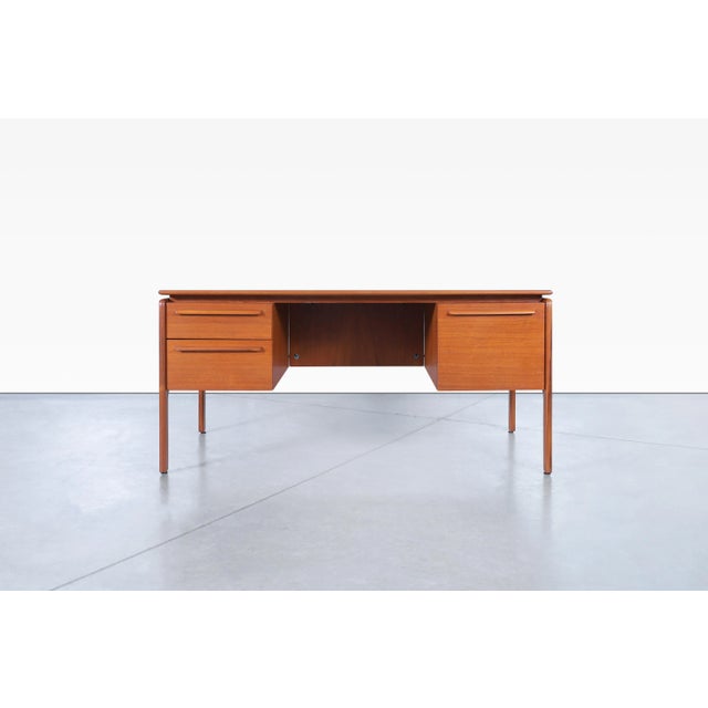 1960s Danish Modern Teak Desk by Danflex | Chairish