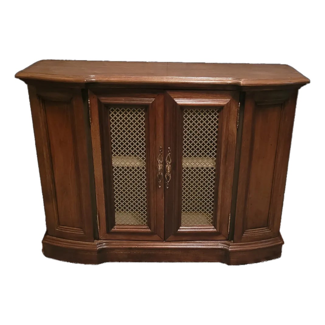 1980s Walnut Console Cabinet for Entryways | Chairish