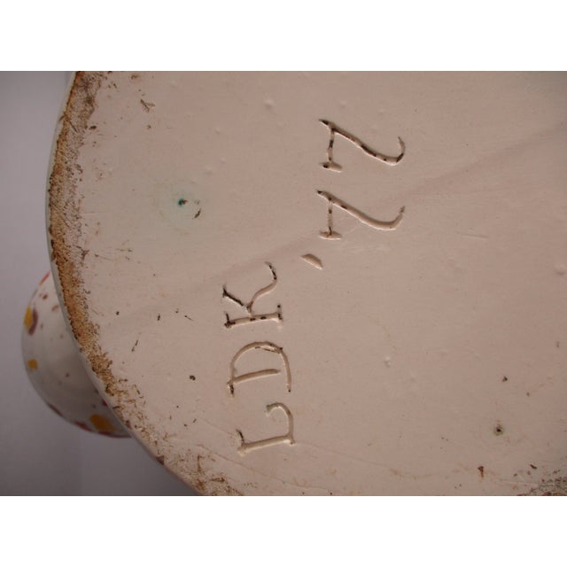 Mid-Century Modern Splatter Paint Strawberry Planter | Chairish