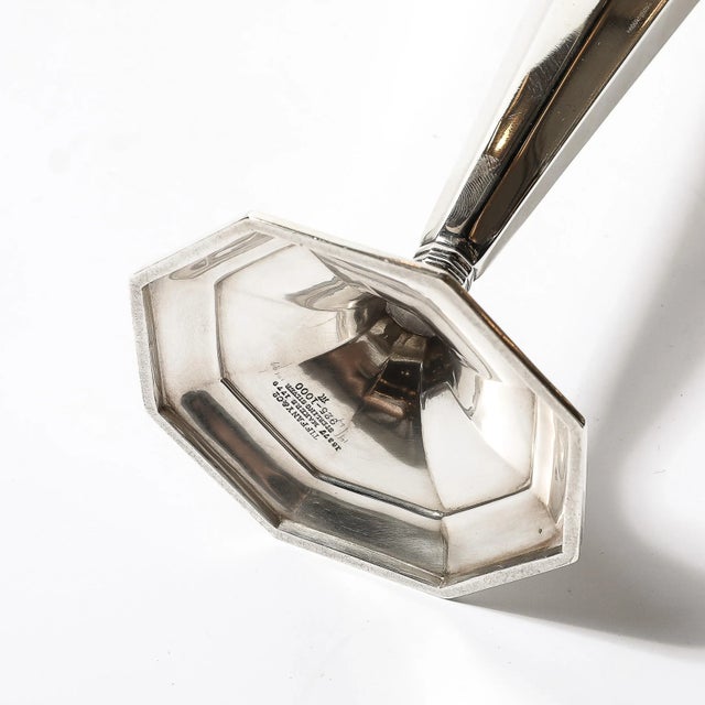 Tiffany & Co. Art Deco Octagonal Sterling Silver Trumpet Vase | Chairish
