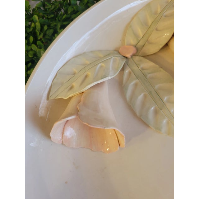 Vintage Ceramic Raised Pale Pink Cream Cala Lily Fitz and Floyd Style ...