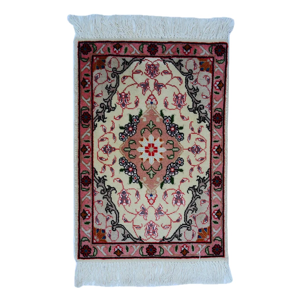 Tabriz Rug in Silk and Cotton, 2000s | Chairish