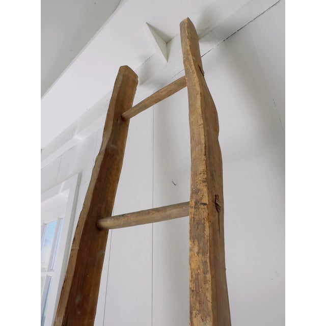 Late 19th Century Rustic Handmade Ladder | Chairish